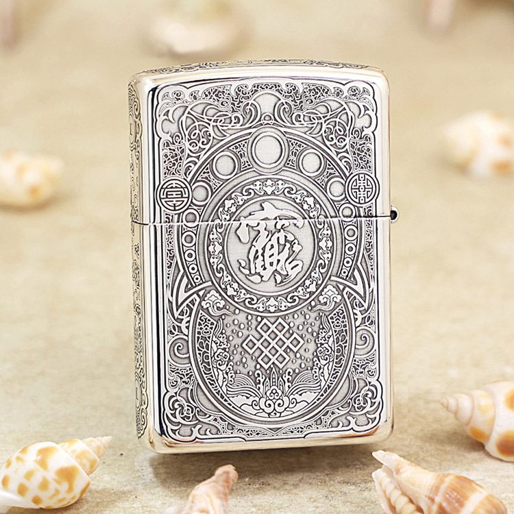 Etching Brass Armor Lacquer Art Spider-Man Zippo Lighter