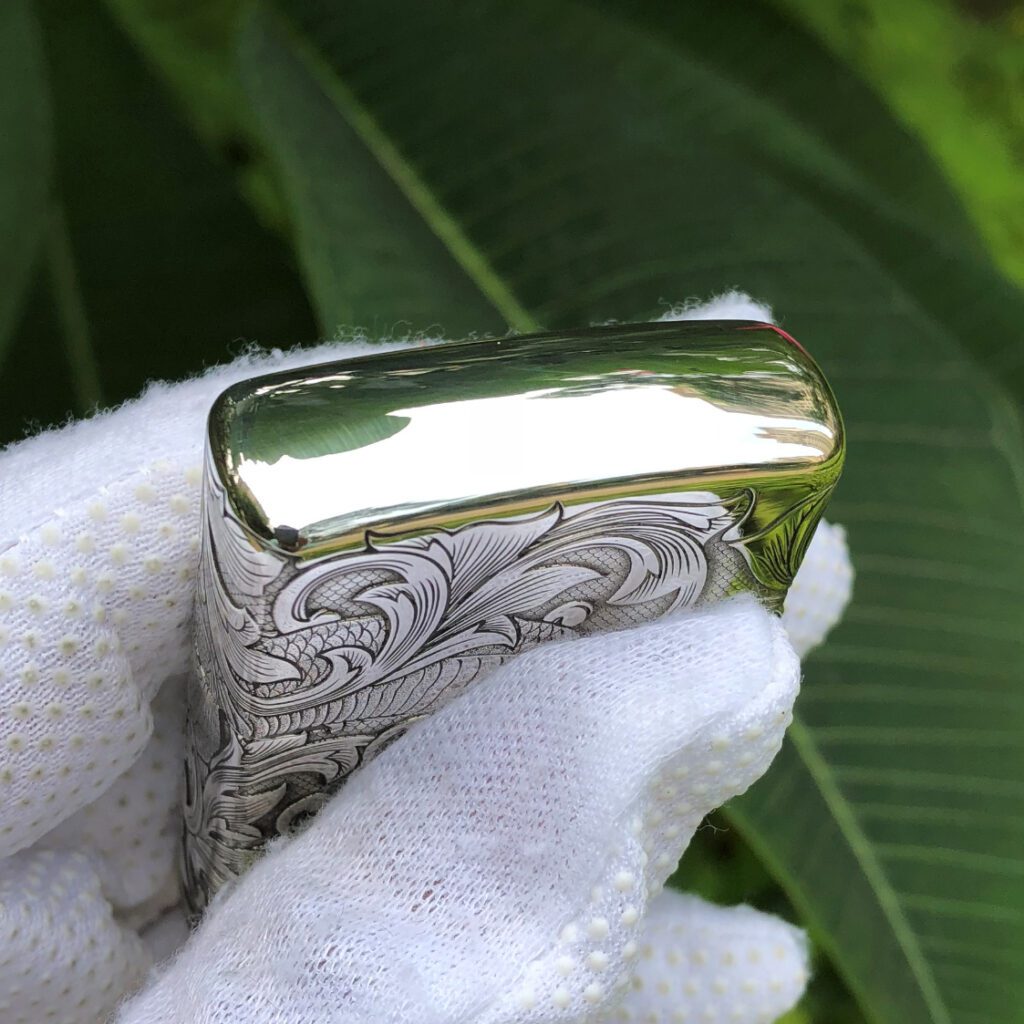 Zippo Armor Sterling Silver Tornado Dragon Lighter