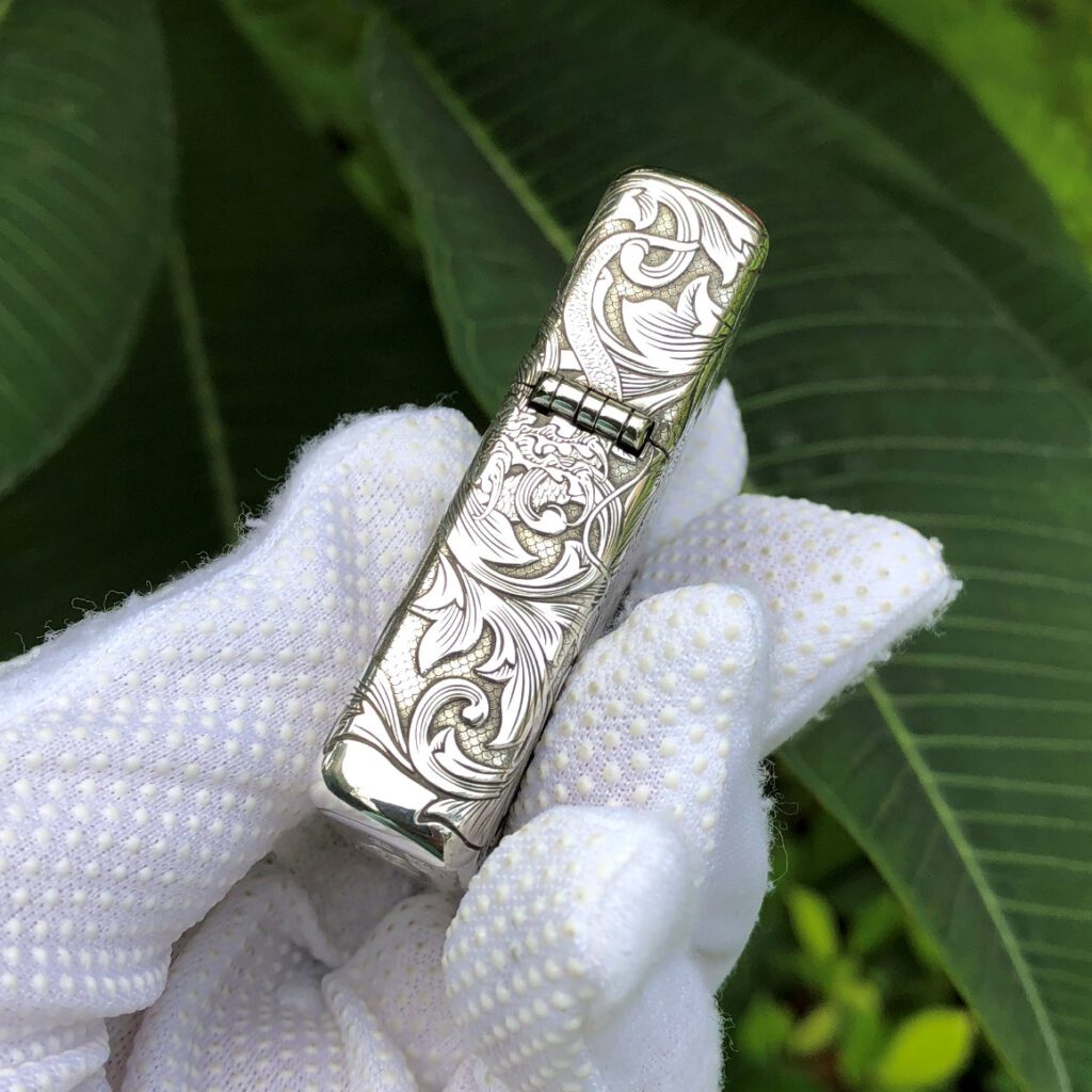 Zippo Armor Sterling Silver Tornado Dragon Lighter