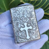 Zippo Armor Sterling Silver Arabesque and Cross Lighter