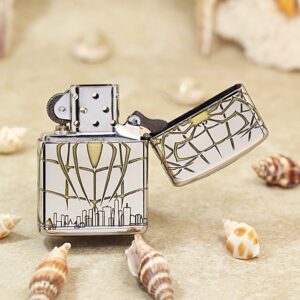 Zippo Brushed Chrome 5-Sides Engraved Spider-Man Lighter