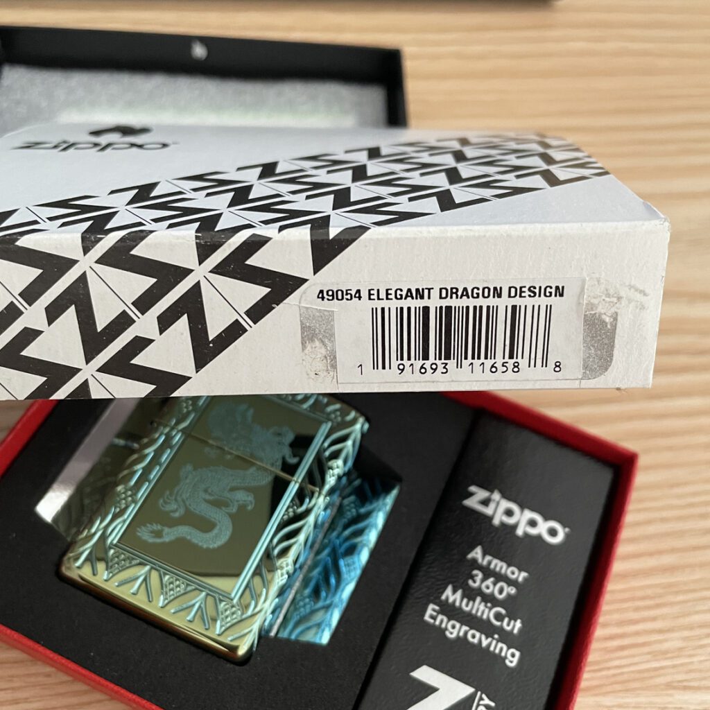 Zippo Armor Green Elegant Dragon Lighter 49054