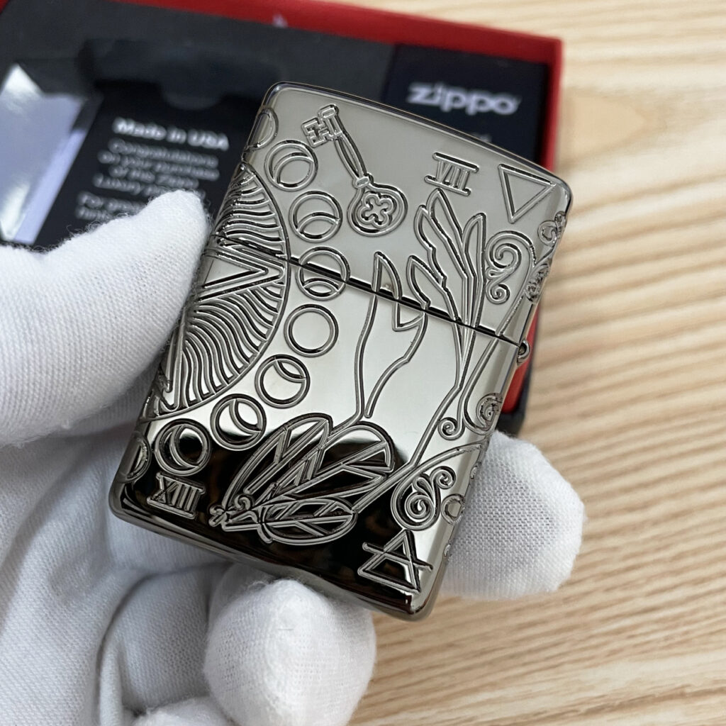 Zippo Armor Wicca With Occult Markings Design Lighter 49689