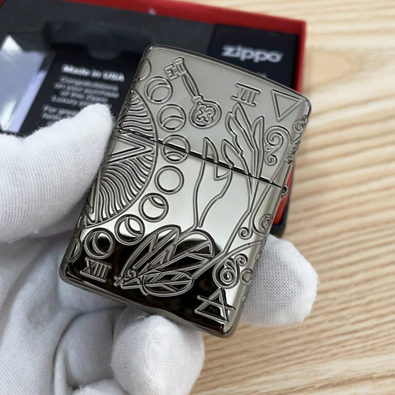Zippo Armor Wicca With Occult Markings Design Lighter 49689