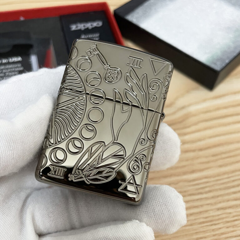 Zippo Armor Wicca With Occult Markings Design Lighter 49689