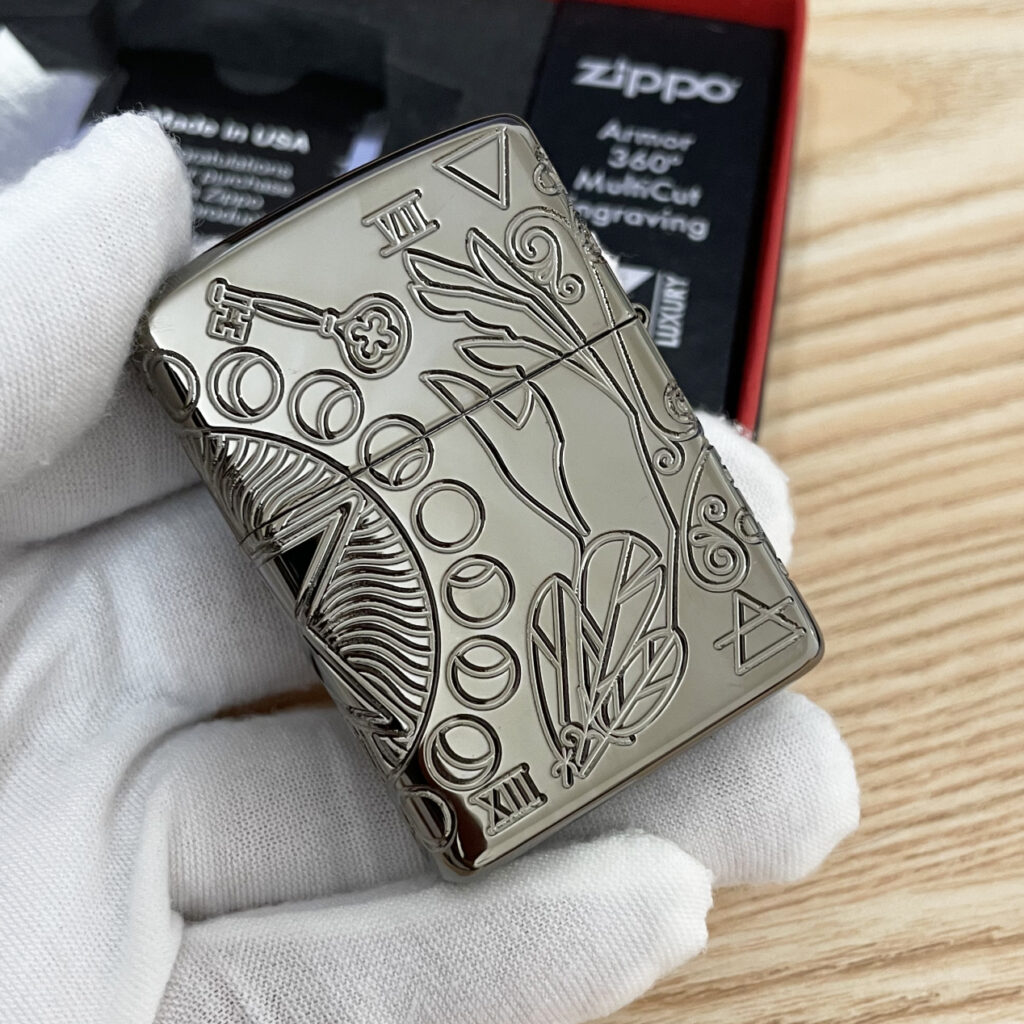 Zippo Armor Wicca With Occult Markings Design Lighter 49689