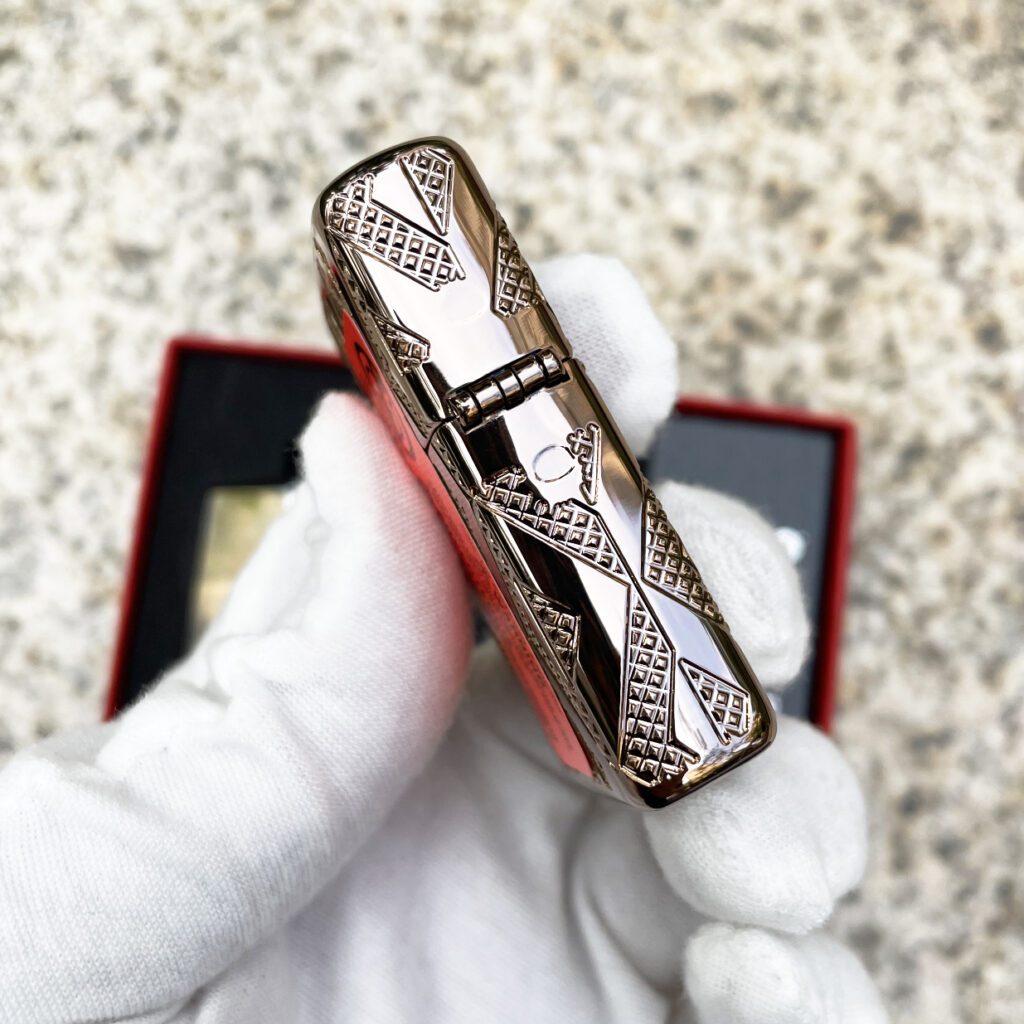 Zippo Armor Rose Gold Geometric With Crystal Lighter 49702