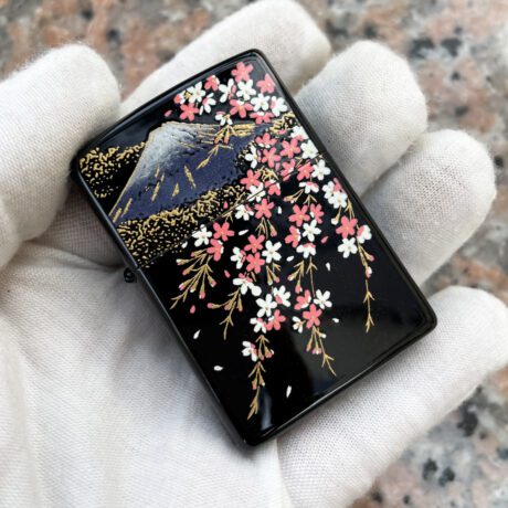 Japanese Zippo Traditional Crafts Maki-e FUJI SAKURA Lighter