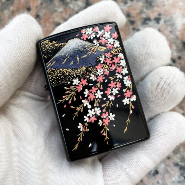 Japanese Zippo Traditional Crafts Maki-e FUJI SAKURA Lighter