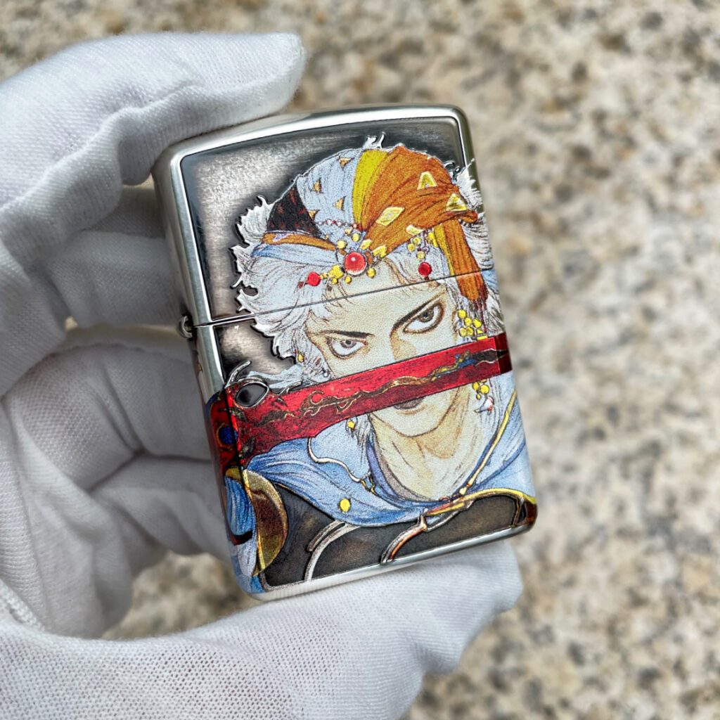 Japanese Zippo Plated Silver Amano Yoshitaka Final Fantasy Lighter
