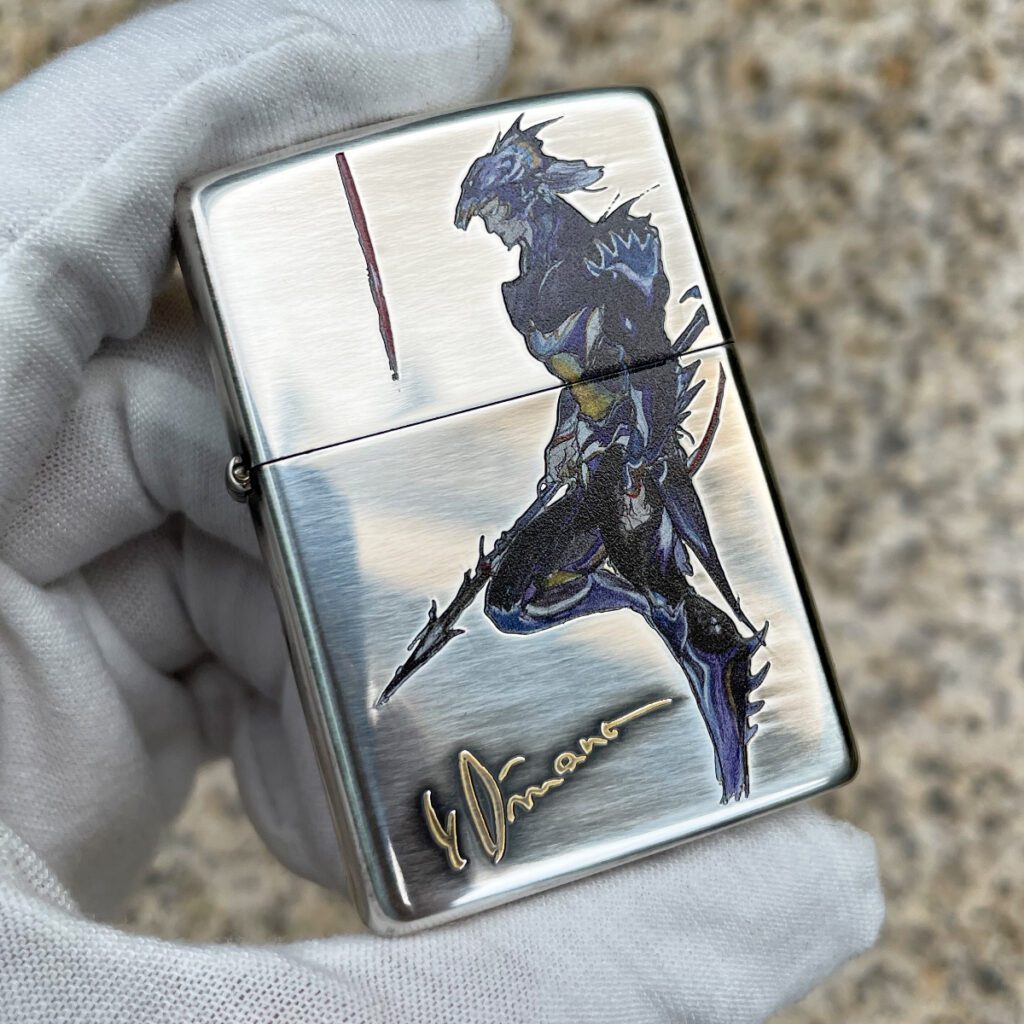 Japanese Zippo Plated Silver Amano Yoshitaka Dragon Knight Lighter