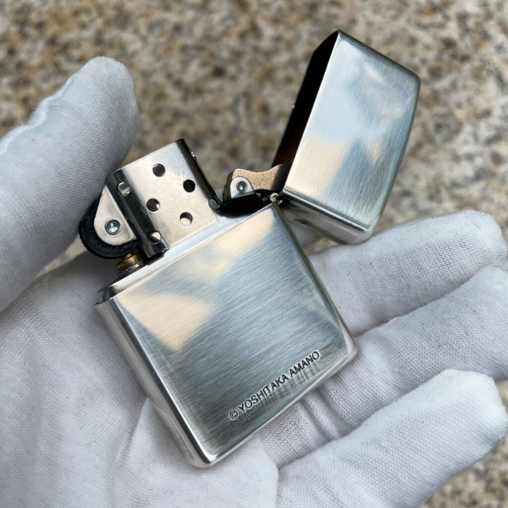 Japanese Zippo Plated Silver Amano Yoshitaka Dragon Knight Lighter