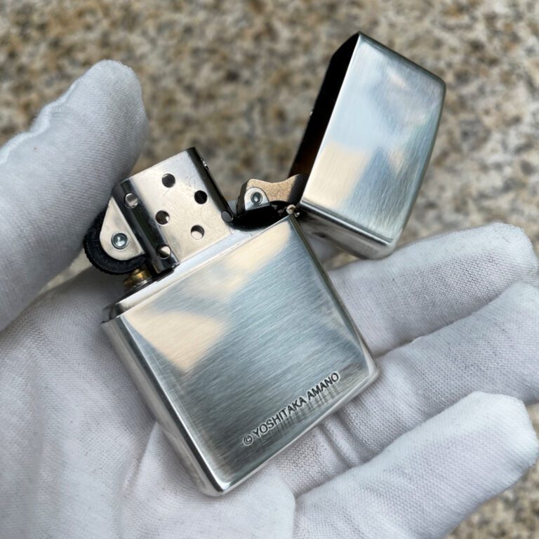 Japanese Zippo Plated Silver Amano Yoshitaka Dragon Knight Lighter