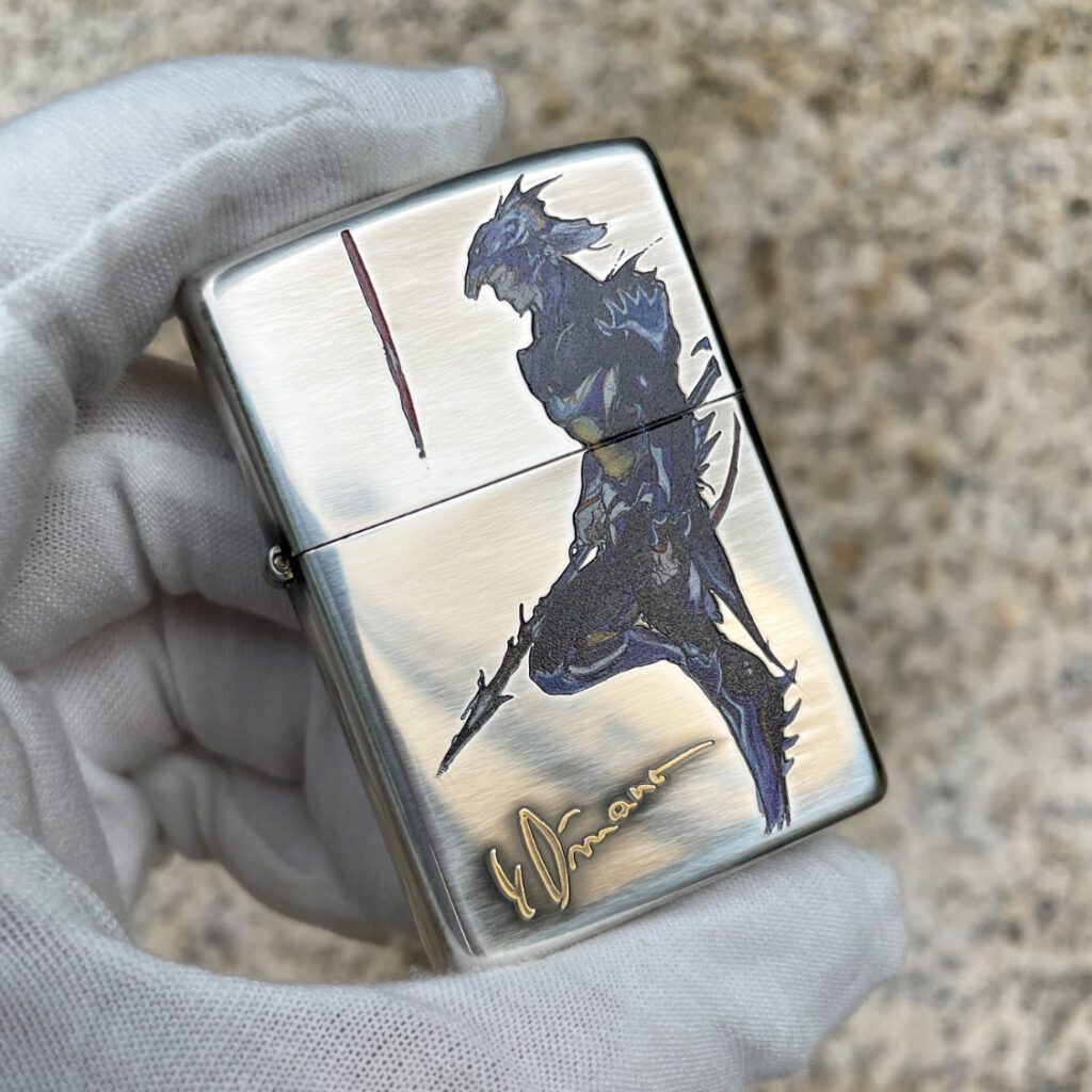 Japanese Zippo Plated Silver Amano Yoshitaka Dragon Knight Lighter