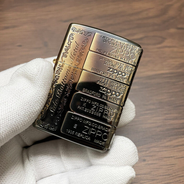 Japanese Zippo Smoked Golden Bottom Stamps Date Codes Lighter