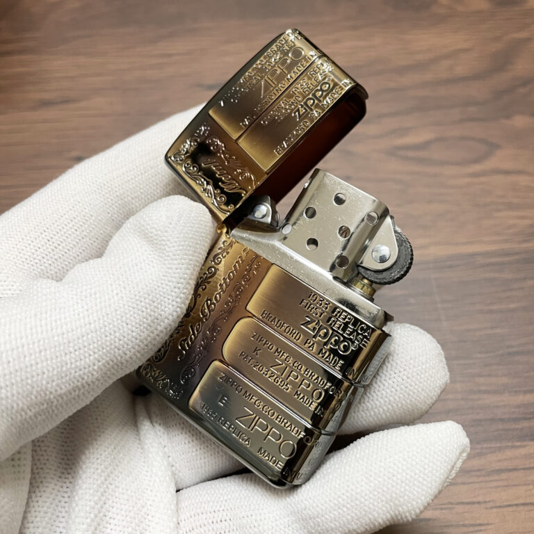 Japanese Zippo Smoked Golden Bottom Stamps Date Codes Lighter