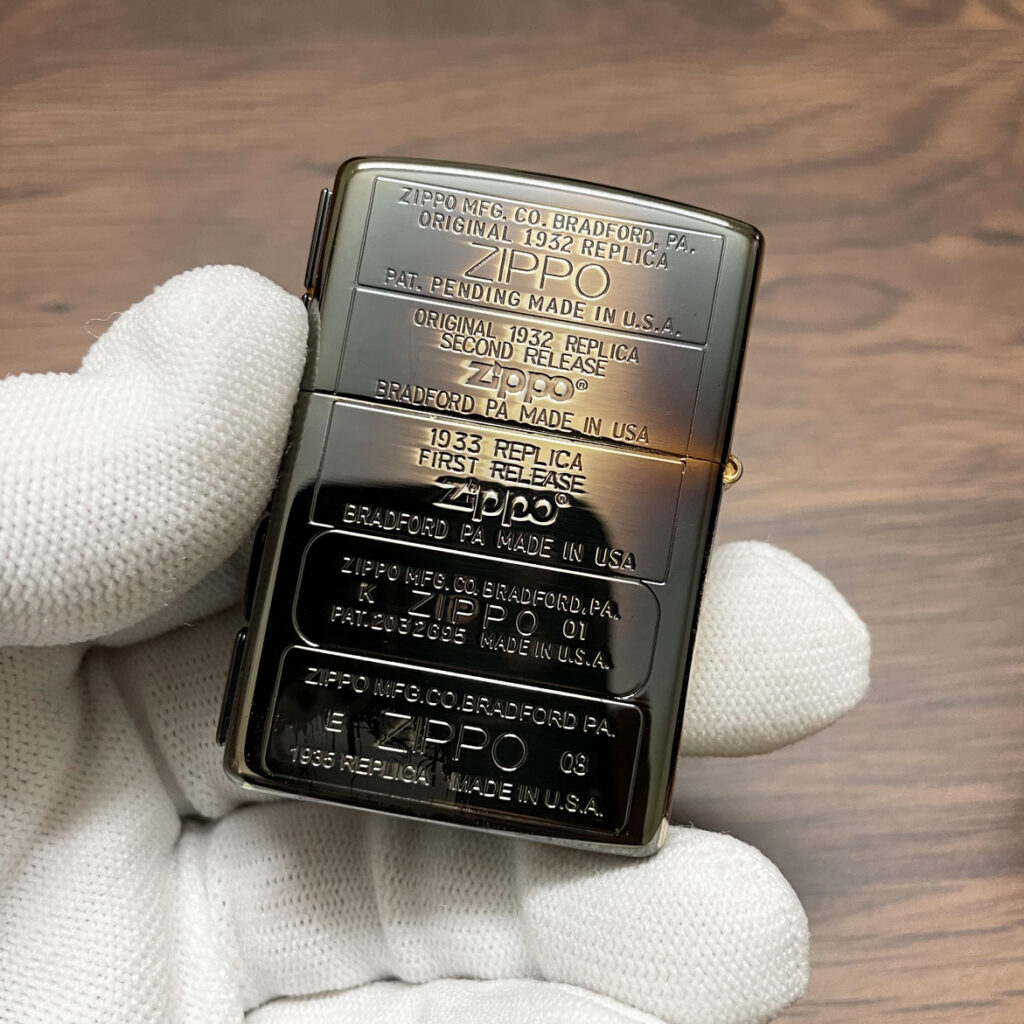 Japanese Zippo Smoked Golden Bottom Stamps Date Codes Lighter