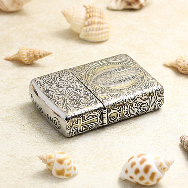 Zippo Plated Silver 5-Sides Constantine Lighter