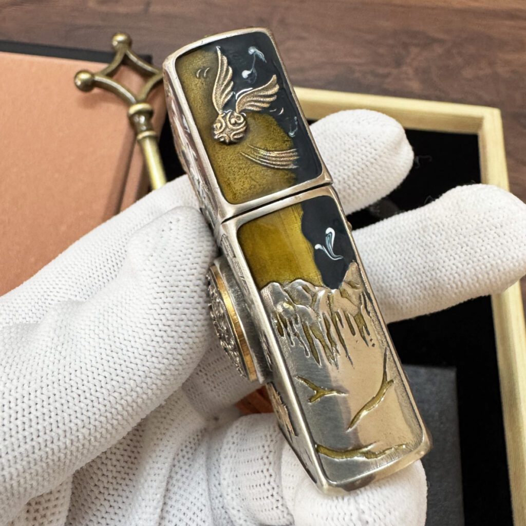 Zippo Etching Silver Harry Potter Magic Academy Lighter