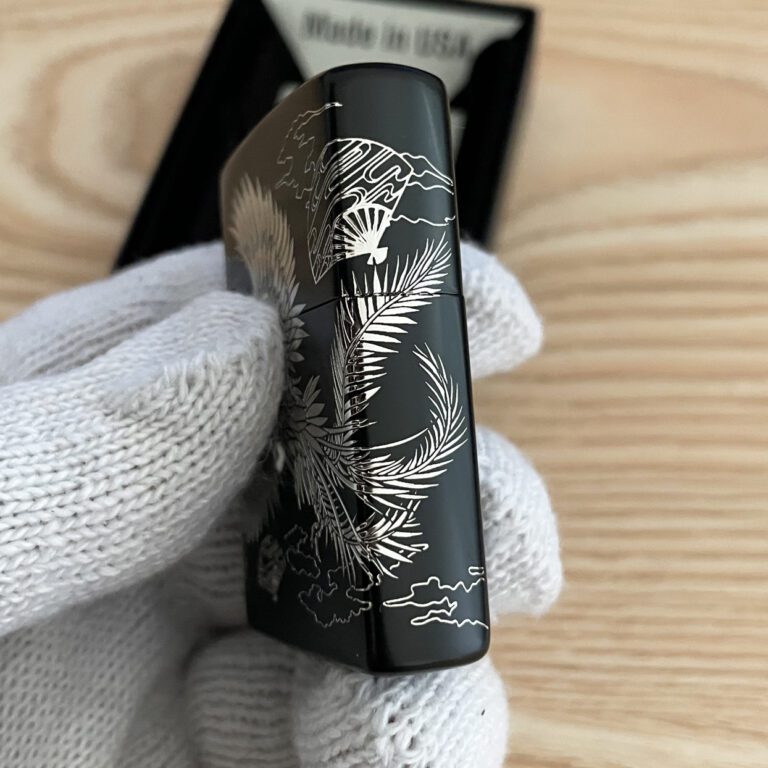 Japanese Zippo Lacquer Silver Plating Phoenix Lighter