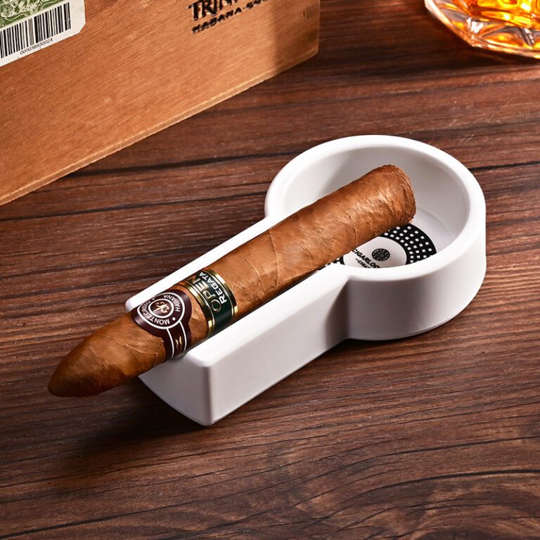 CigarLoong Painted Single Slot Cigar Ceramics Ashtray